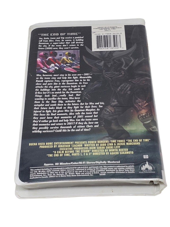 Power Rangers Time Force: The End of Time (VHS, 2002) 786936185003| eBay