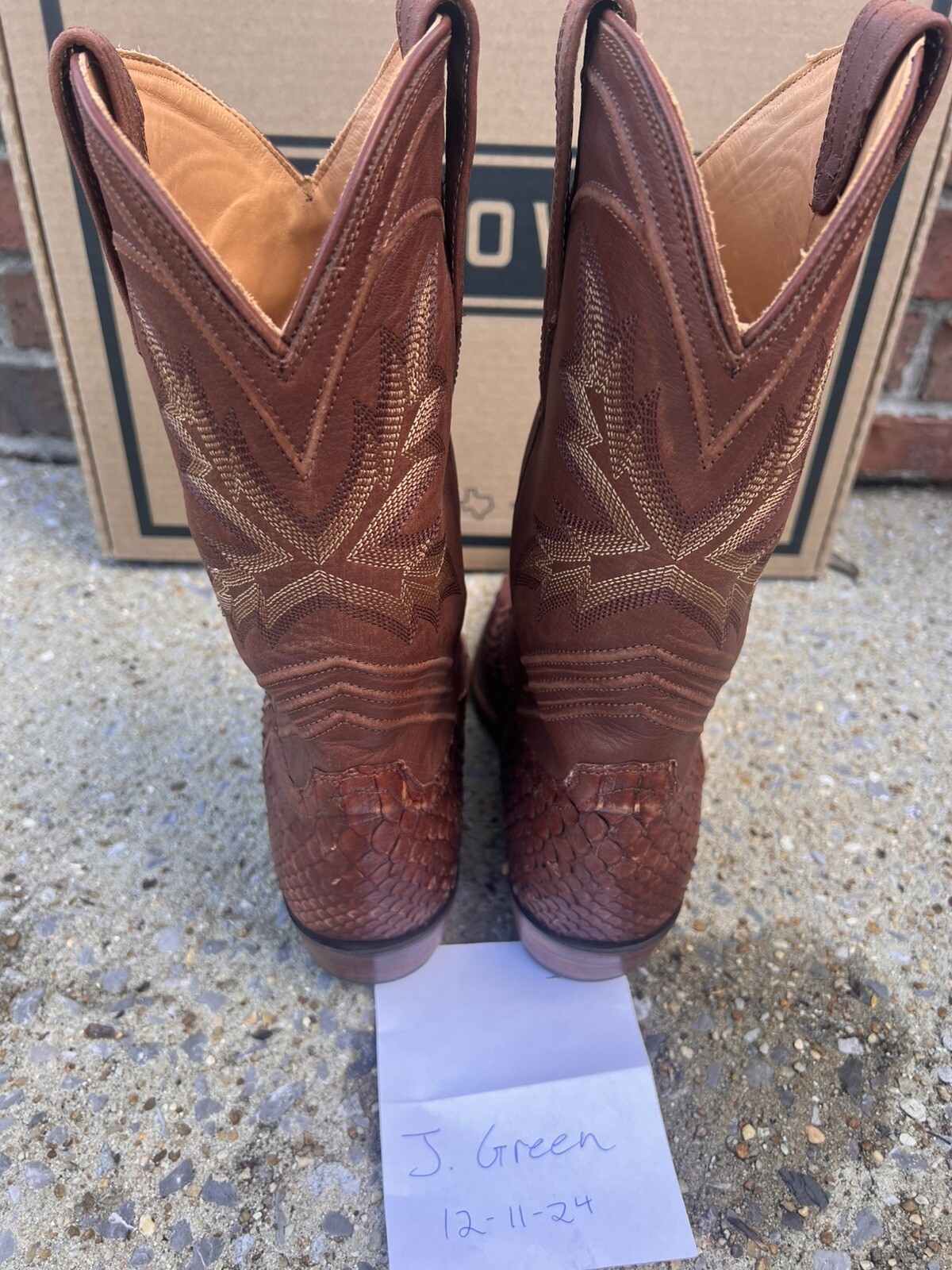 Tecovas “THE BARRETT” Brick Python - Men’s 8D - Limit… - Gem