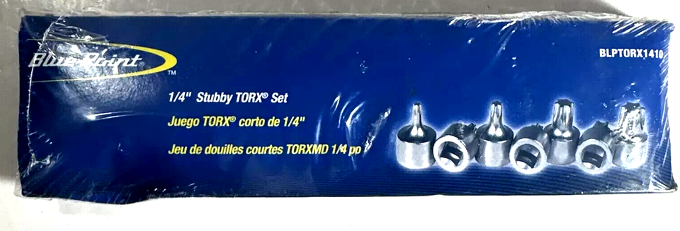 Snap-on Blue-Point TOOLS 10pc 1/4" Drive TORX Stubby Bit Socket Set ...