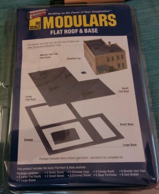Walthers Cornerstone HO Modular Flat Roof and Base (933-3721) | eBay