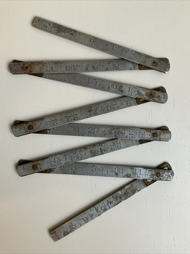 Vintage Zig Zag Style Folding Ruler THE LUFKIN RULE CO No.1204 Aluminum ...