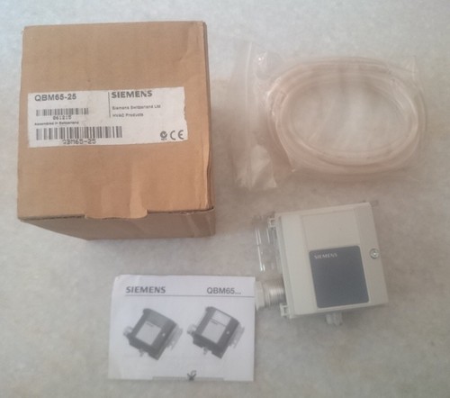 Siemens HVAC QBM65-25 Differential Pressure Sensors 0...10VDC / 0 ...