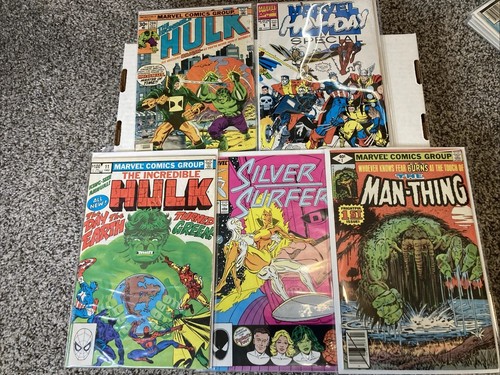 Silver Surfer #1 Man Thing #1 Hulk 204 Annual Marvel Comic Lot Holiday ...