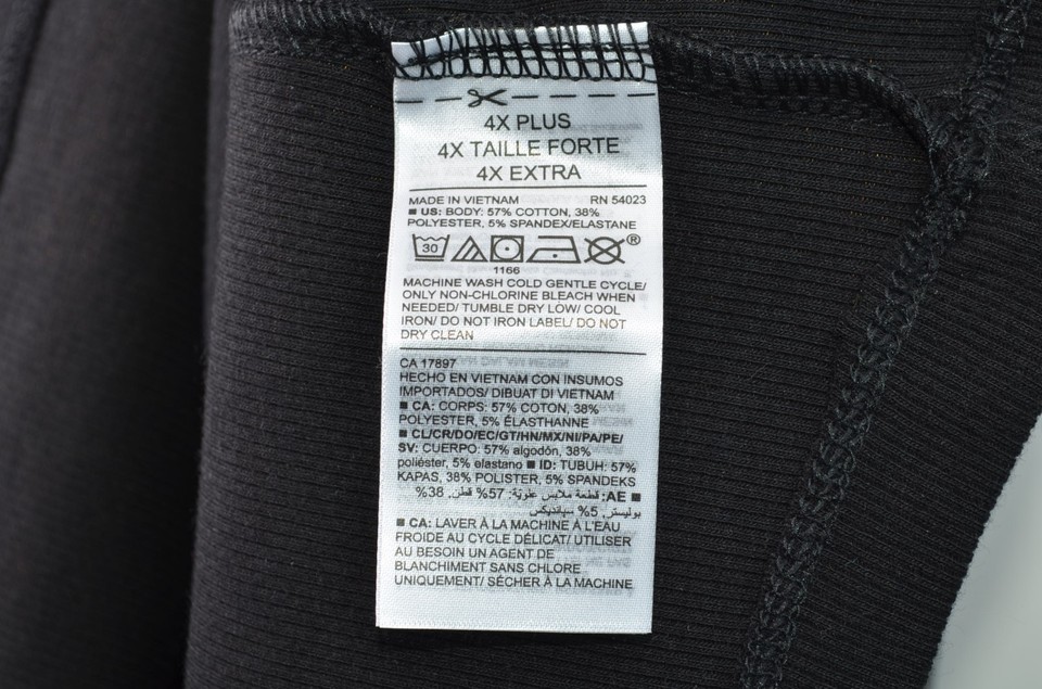 Old Navy First Layer Tank Top Womens 4X Black Ribbed Cotton Blend ...