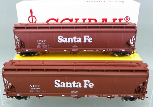 Vintage Accurail 2002 HO ATSF Santa Fe ACF 3-Bay Covered Hopper Freight ...