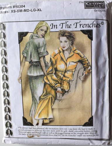 CUTTING LINE PATTERN 10304 IN THE TRENCHES MISSES SIZES XS SM MD LG XL ...