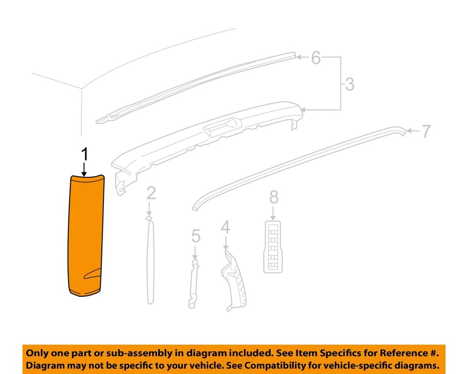 1996-2019 EXPRESS VAN BLACK PASSENGER SIDE PANEL ABOVE TAIL LIGHT NEW ...