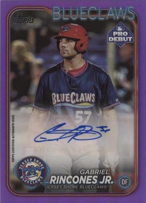 2024 Topps Pro Debut - Gabriel Rincones #PD-54 Purple Foil Autographs ...
