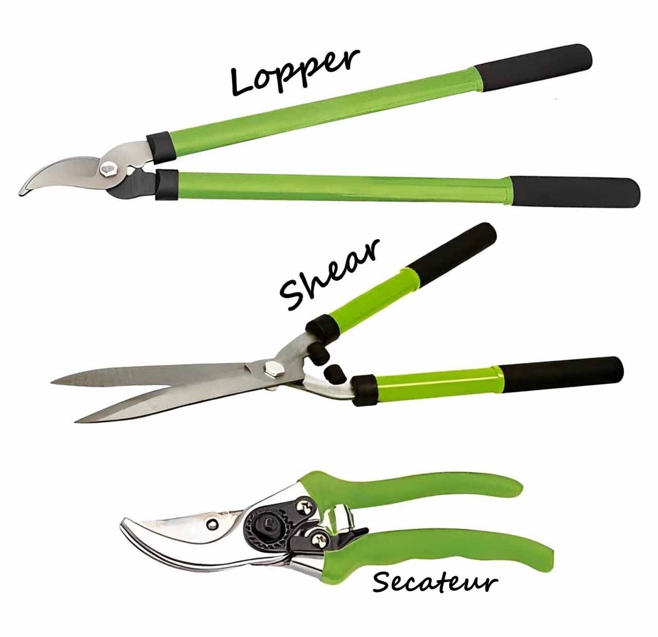 Lopper Hedge Garden Tree Cuter Set 3 Piece Shears Secateurs Shrub ...