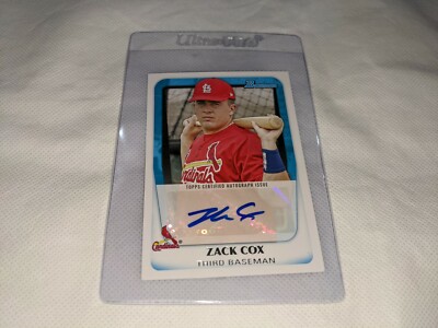 2010 BOWMAN ZACK COX "PROSPECTS" AUTO #BPA-ZC ST. LOUIS CARDINALS | eBay