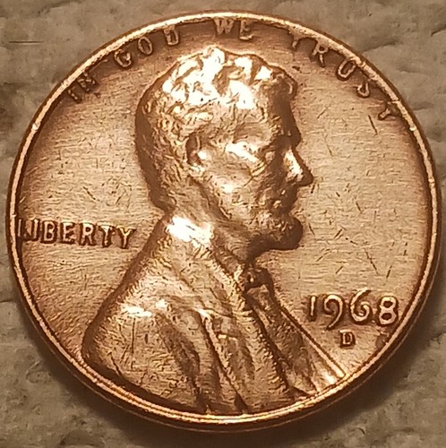 1968 D Lincoln Memorial Penny Cent DDReverse L And In God We Trust On ...