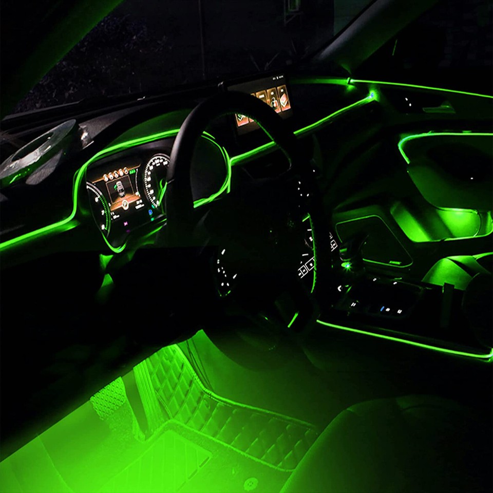 10m RGB 8 in 1 Car Interior LED Strip Lights Car Ambient Decor Neon ...