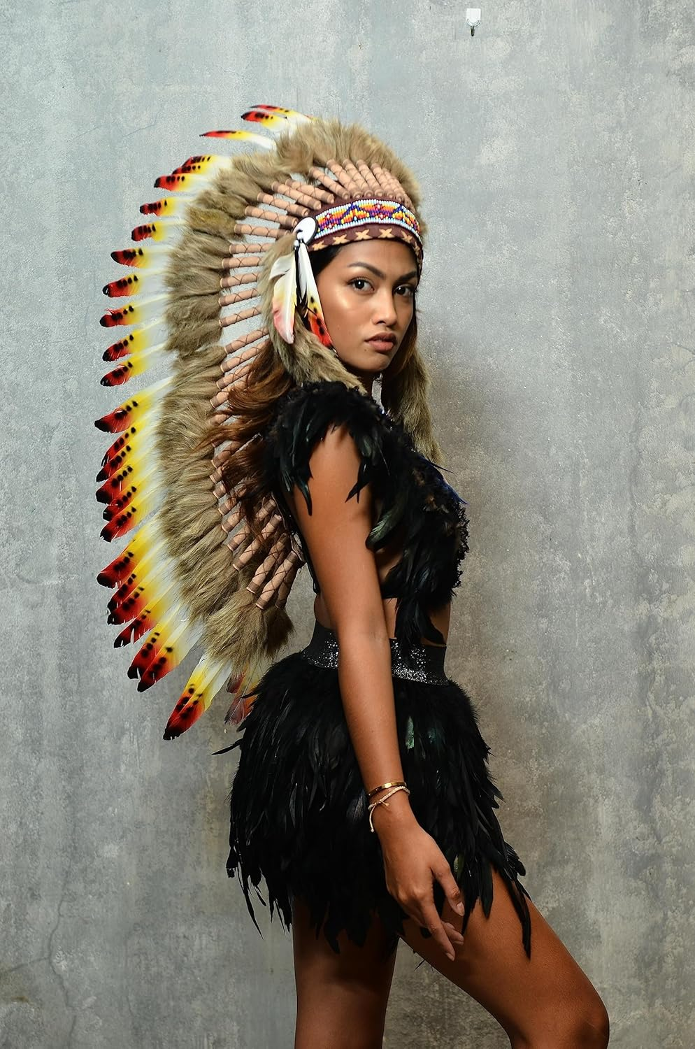 Native American Indian Headdress Large Feather Headdress for Native | eBay