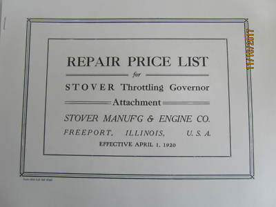 Stationary Engines - Stover Engine Parts