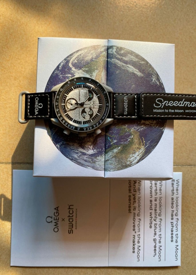 OMEGA X SWATCH Moonswatch Watch Mission To Earthphase Unisex Watch in ...