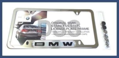 Genuine BMW License Plate Frame Polished Stainless (2007-2023) OE ...