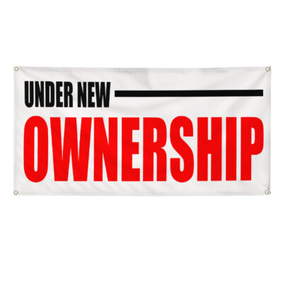 Vinyl Banner Multiple Sizes Under New Ownership Red Business Business ...