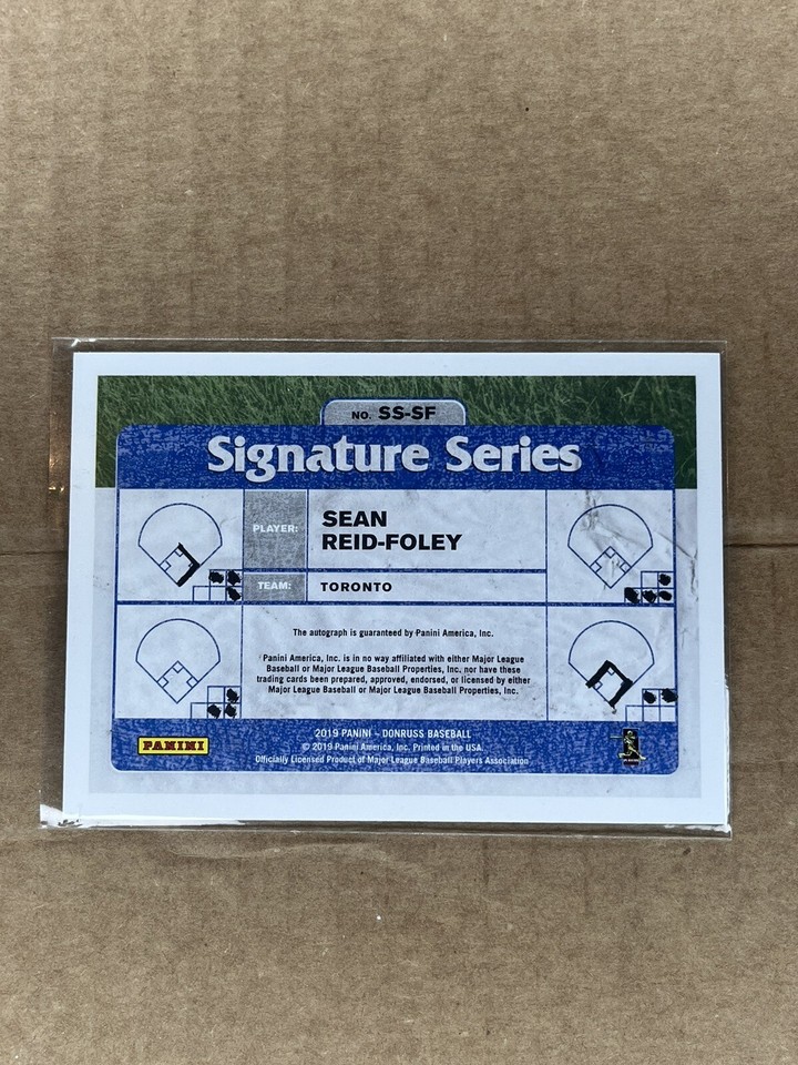 2019 Donruss Signature Series Sean Reid-Foley Auto Toronto Blue Jays # ...