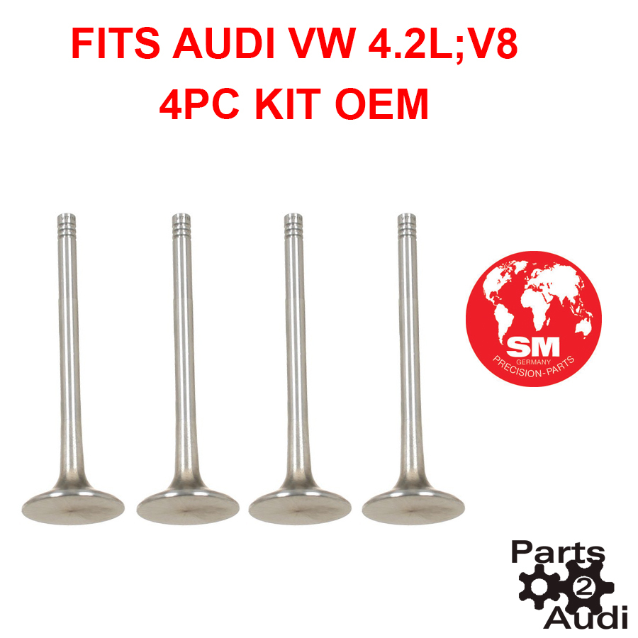 Engine Exhaust Valve Kit 4pc Valves Set For Audi VW 4.2L V8 Audi A6 ...