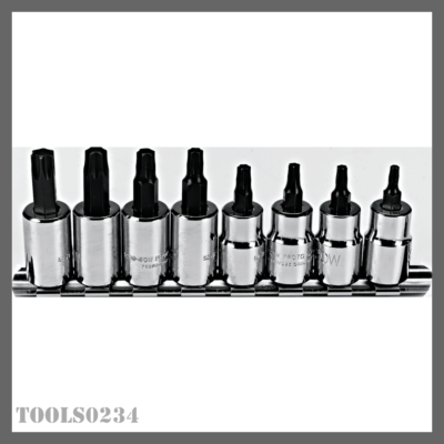 J5239C 3/8" Drive TORX Proto 8 Piece Bit Socket Set w/Holder T15 - T50 ...