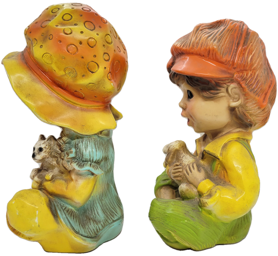 Vintage Universal Statuary Corp 1974 Boy and Girl 10" Statue Set #293 ...