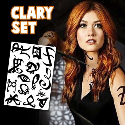 ShadowHunters Clary Runes FULL Set / Clary Shadowhunters Tatoos Costume ...