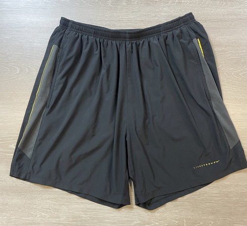 Nike Black Shorts Mens L Livestrong Spell Out Gym Run Basketball Lance ...