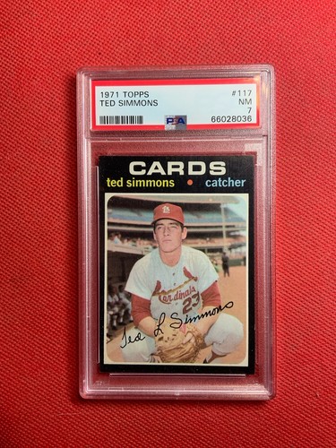 1971 Topps Ted Simmons Rookie PSA 7 NM #117 RC Baseball Card** New ...