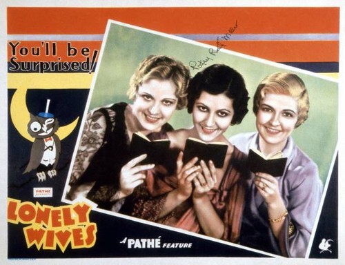 Lonely Wives Lobby Card Esther Ralston Patsy Ruth Miller Film Star Old ...