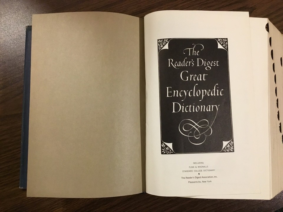 Readers Digest Great Encyclopedic Dictionary, 1971, Hardcover | eBay UK