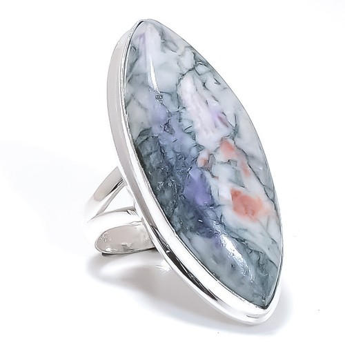 Zebra Jasper Gemstone Handmade 925 Sterling Silver Jewelry Ring Size 8 ...