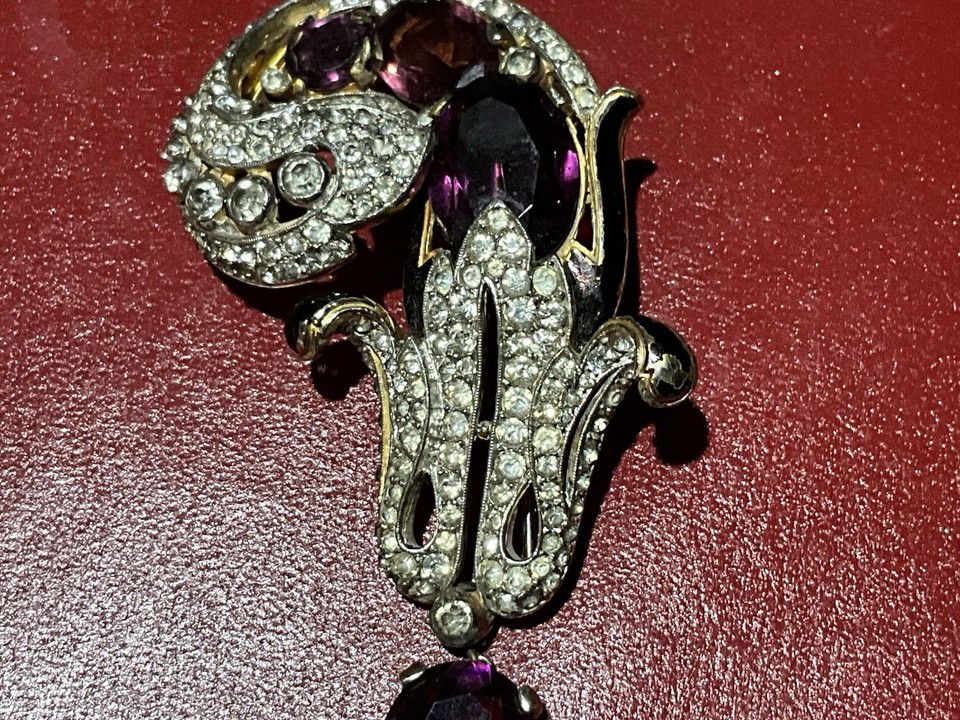 1940’s Crown Trifari Empress Eugenie Serie Alfred Phillipe Fur Pin ...