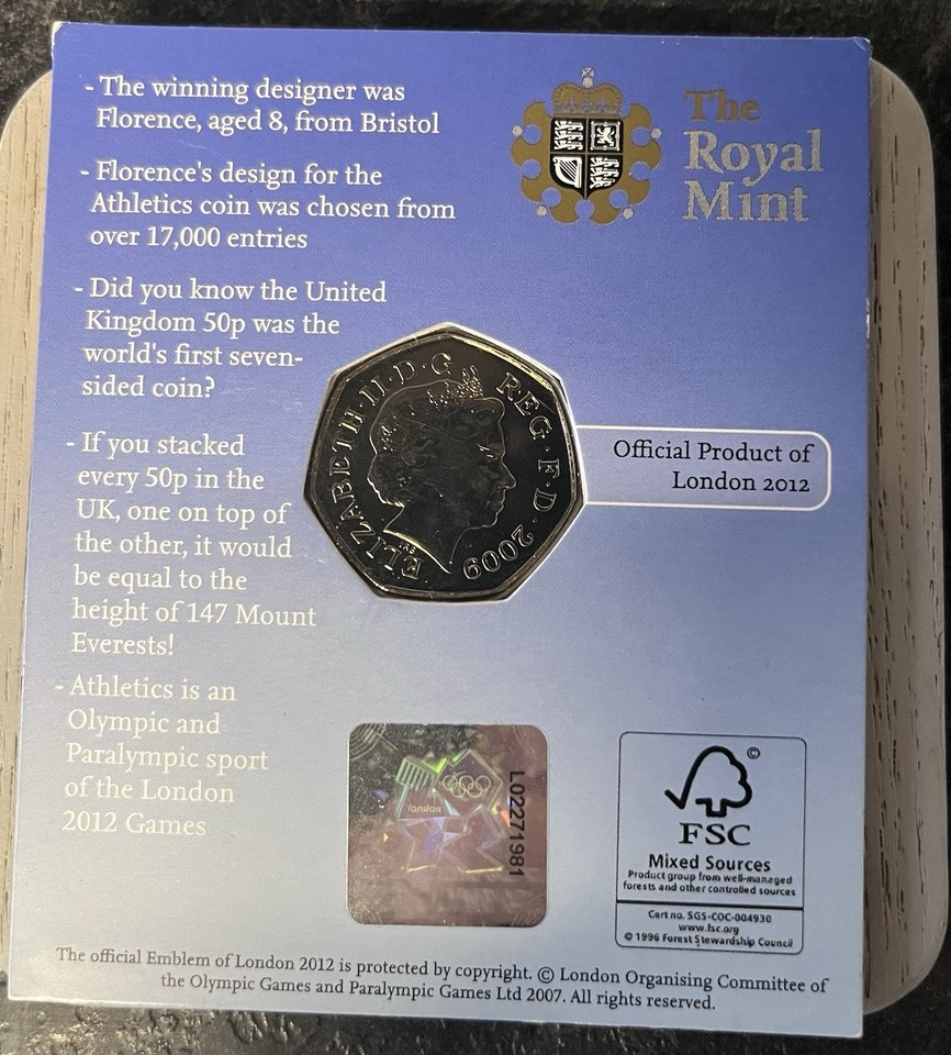 Blue Peter Winner Olympic High Jump Coin 50p 2009 | eBay UK