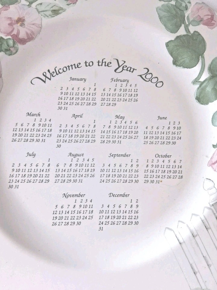 VINTAGE Pfaltzgraff Year 2000 Calendar Plate Millennium | eBay