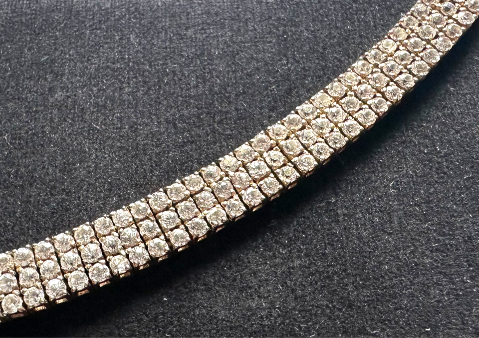 Vintage Rhinestone Bracelet MARKED PAJ 925 STERLING SILVER Gold Wash ...