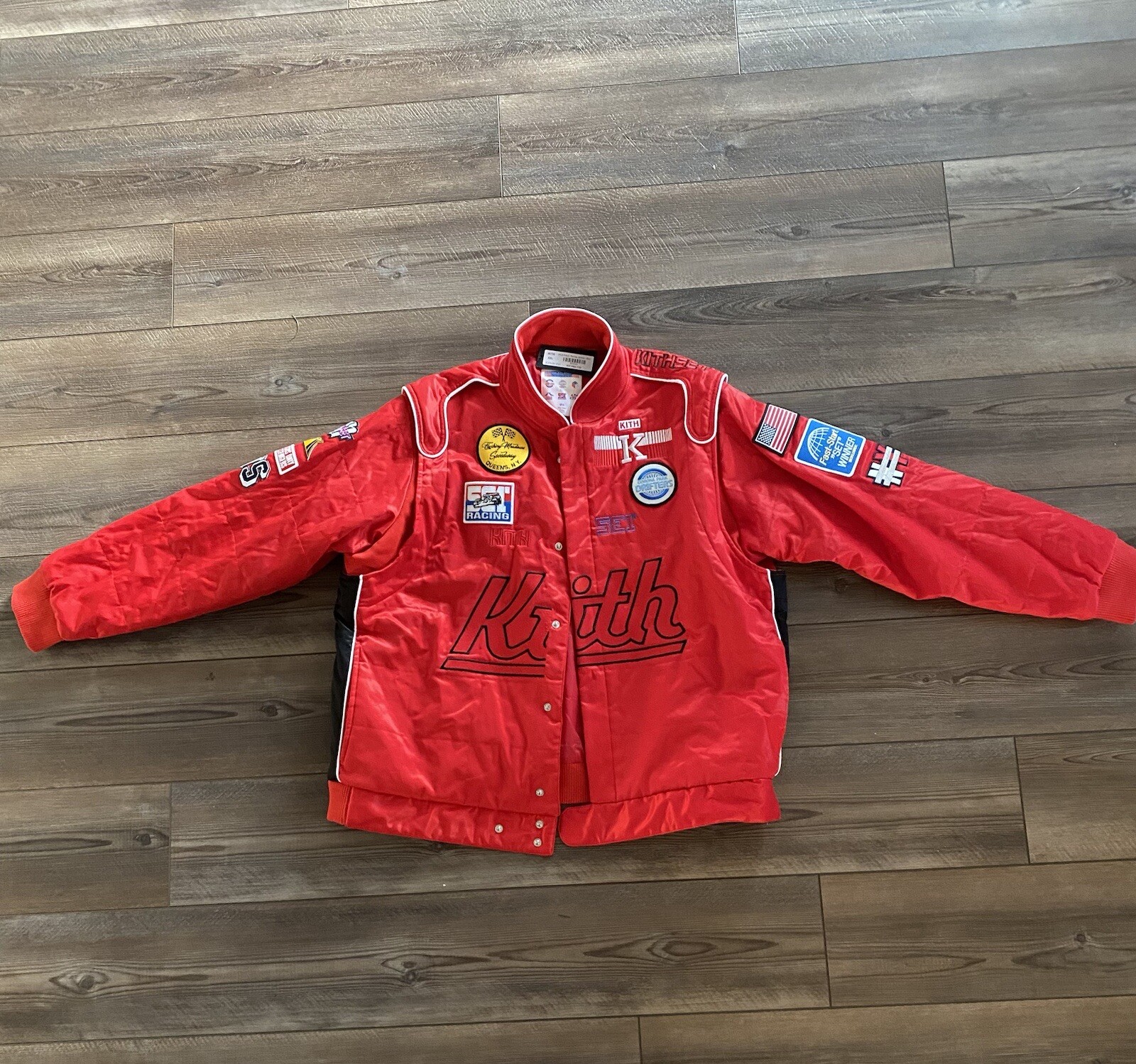 **RARE** NEW Kith Racing Jacket Red Sz. XXL Authentic With Tags | eBay