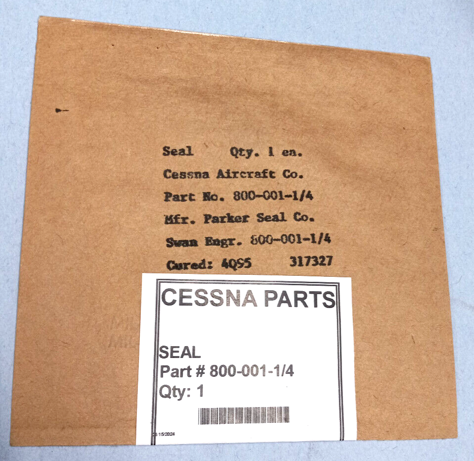 CESSNA P/N 800-001-1/4 SEAL | eBay