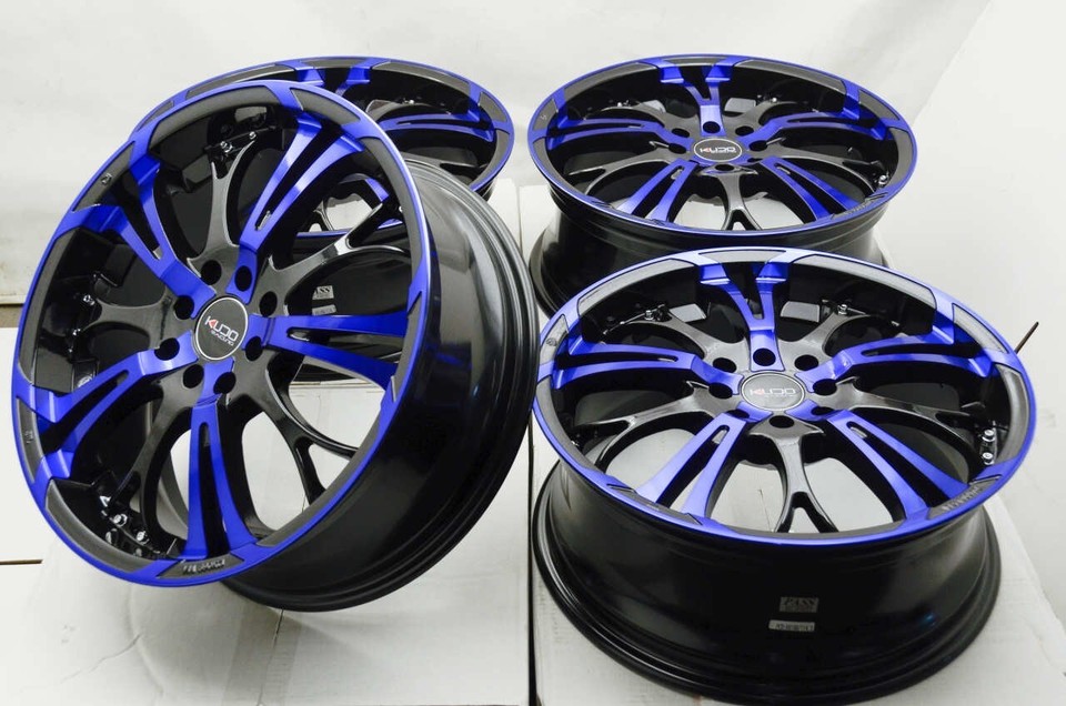 17" Black Blue Rims Wheels Fit Honda Civic Accord Hyundai Accent ...