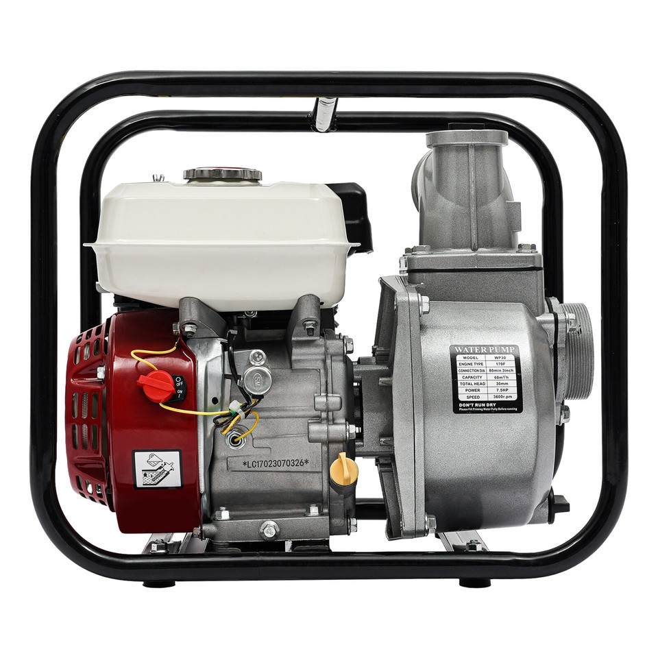 3 Inch 210CC 264GPM Heavy Duty Semi-Trash Clean Water Pump Gasoline ...
