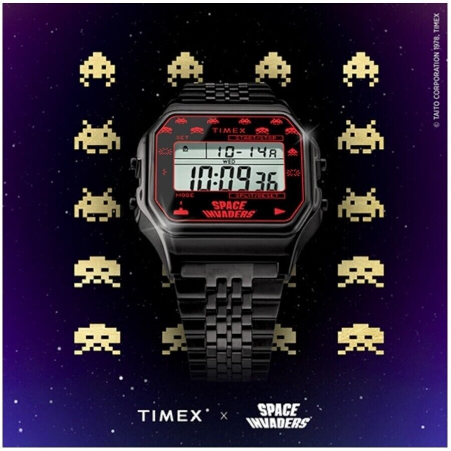 Timex T80 X Space Invaders TW2V30200 Montre Numérique Édition Spéciale ...