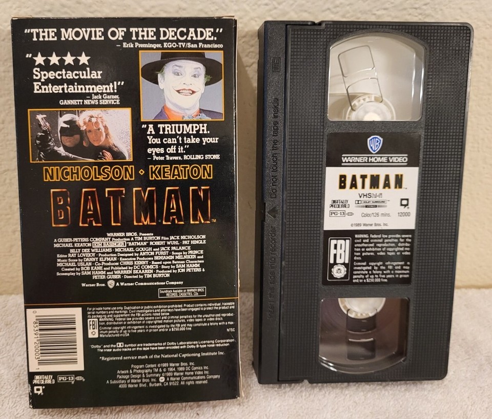 Batman • VHS • 1989 • Warner Bros. • Excellent! | eBay
