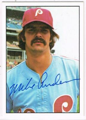 Original Autograph of Mike Anderson of the Phila. Phillies on a 1975 ...