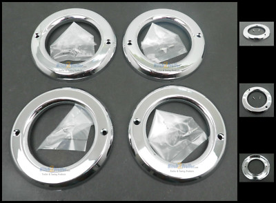 (4) Chrome trim ring for 2.5" lights, grommet mount, RV, Trailer ...