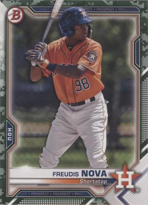 2021 Bowman - Prospects Freudis Nova #BP-56 Camo Border (RC) for sale ...
