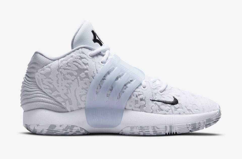 Nike KD14 Home White Wolf Grey Black Kevin Durant CW3935 100 Men's Shoe ...