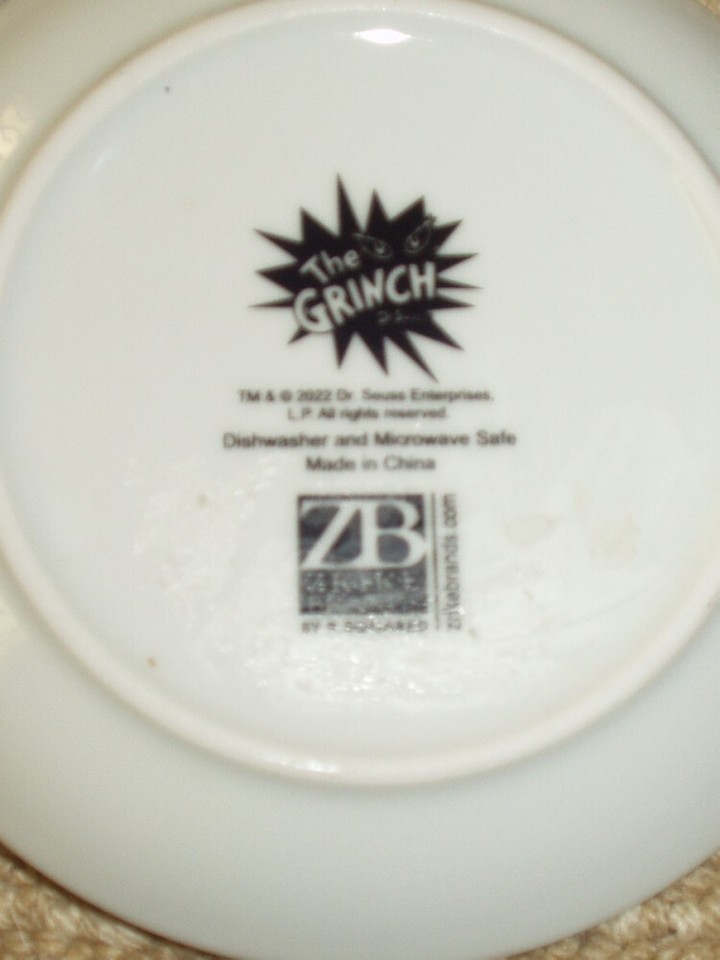 Dr. Seuss How The Grinch Stole Christmas Set 4 Christmas Appetizer ...