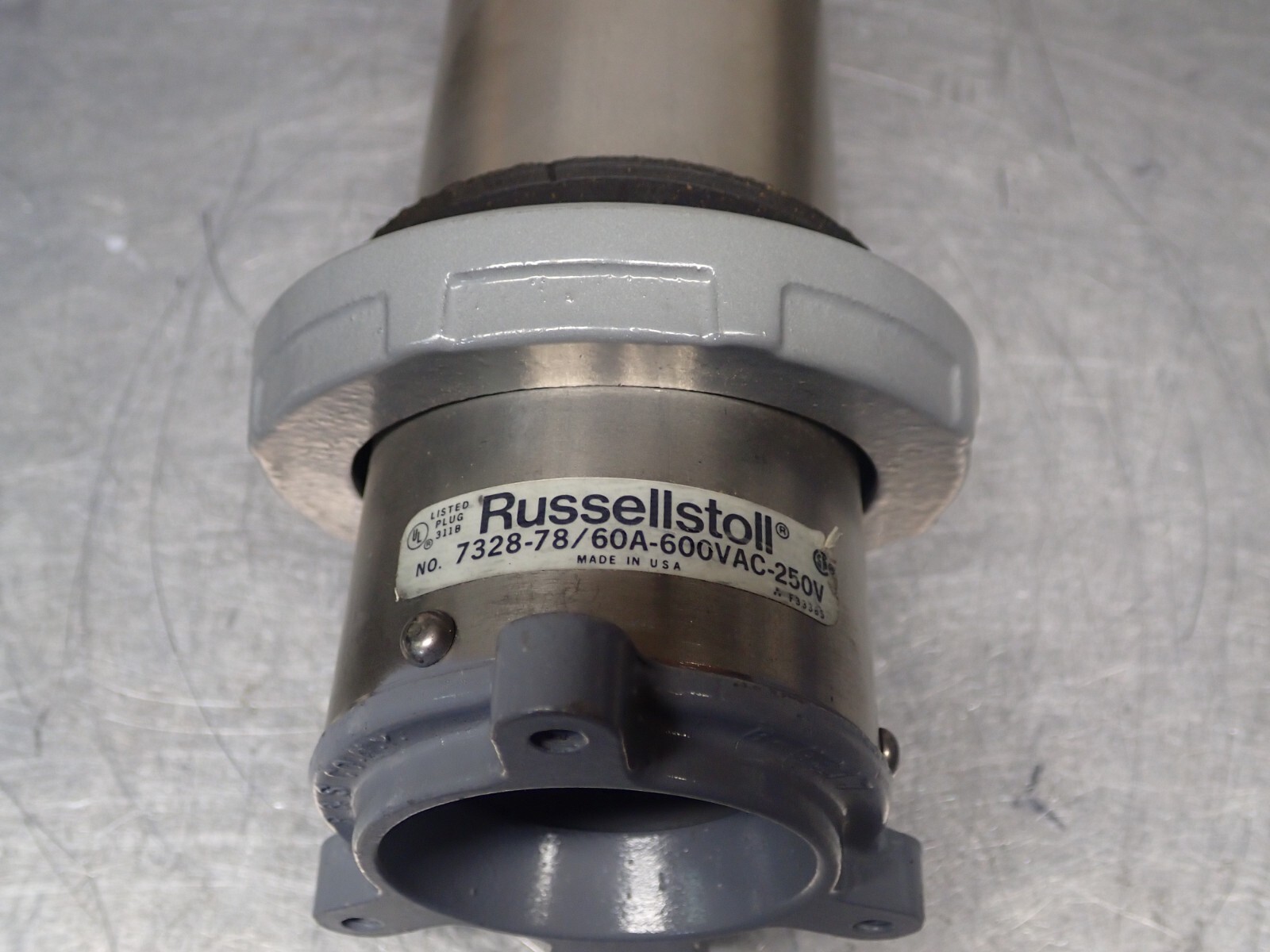 Russellstoll 7328-78 Pin and Sleeve Plug Connector 60 Amp 600v Shelf ...