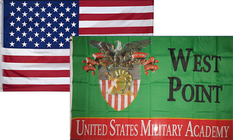 3x5 Wholesale Combo USA American & West Point Military School Flag 3'x5 ...