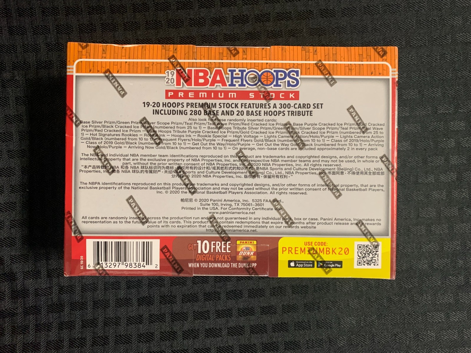 2019-2020 NBA HOOPS PREMIUM STOCK MEGA BOX EXCLUSIVE GREEN CRACKED ICE ...