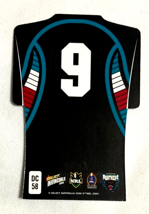 2006 NRL Invincible Jersey Die Cut DC58 Luke Priddis Penrith Panthers ...